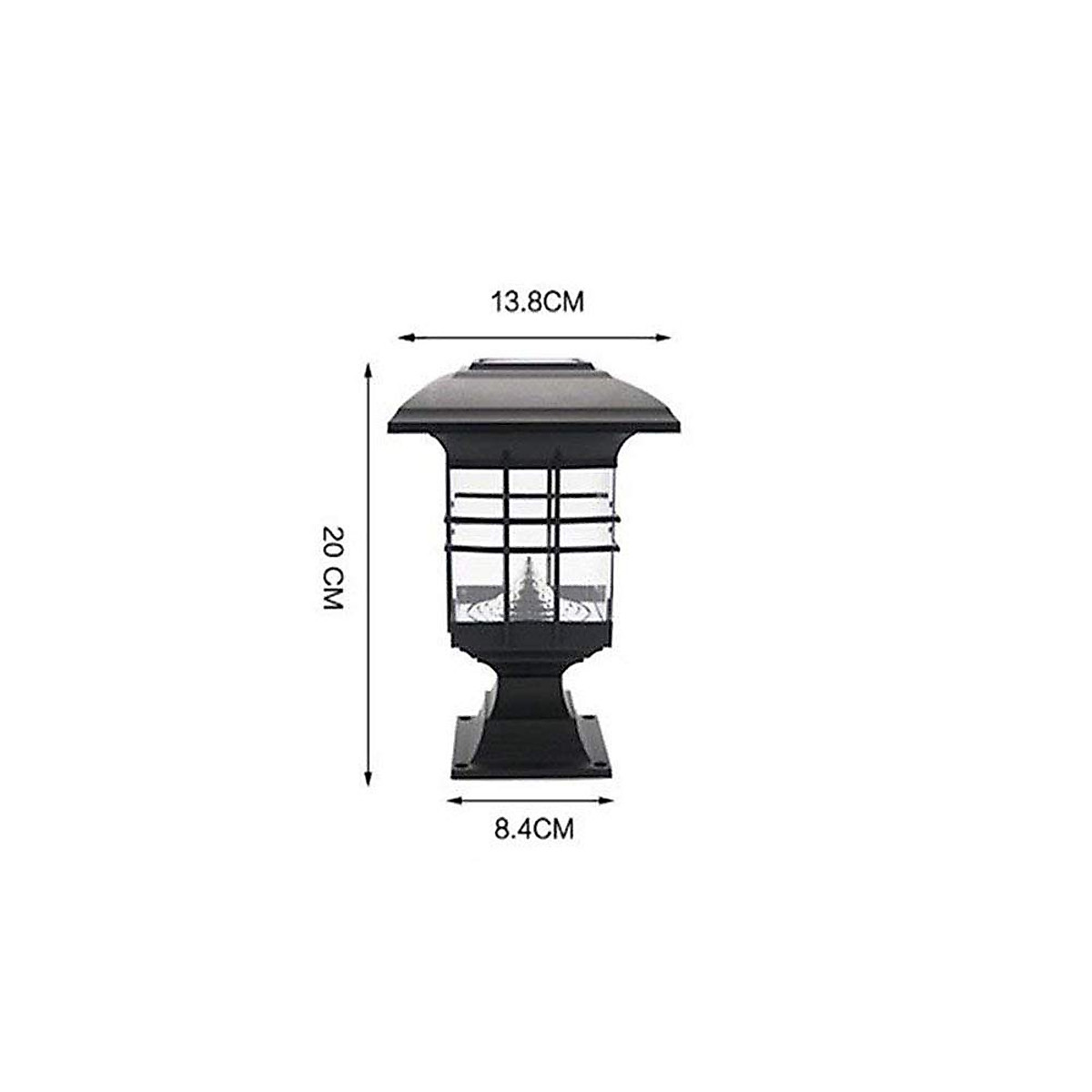 LED Solar Outdoor Light Waterproof Decorative Outside Solar Wall Lamp Portable Pillar Stigma Lawn Light for Home Garden Column Cage Path Landscape Grass Street Patio Backyard Villa Decoration 2 Pack