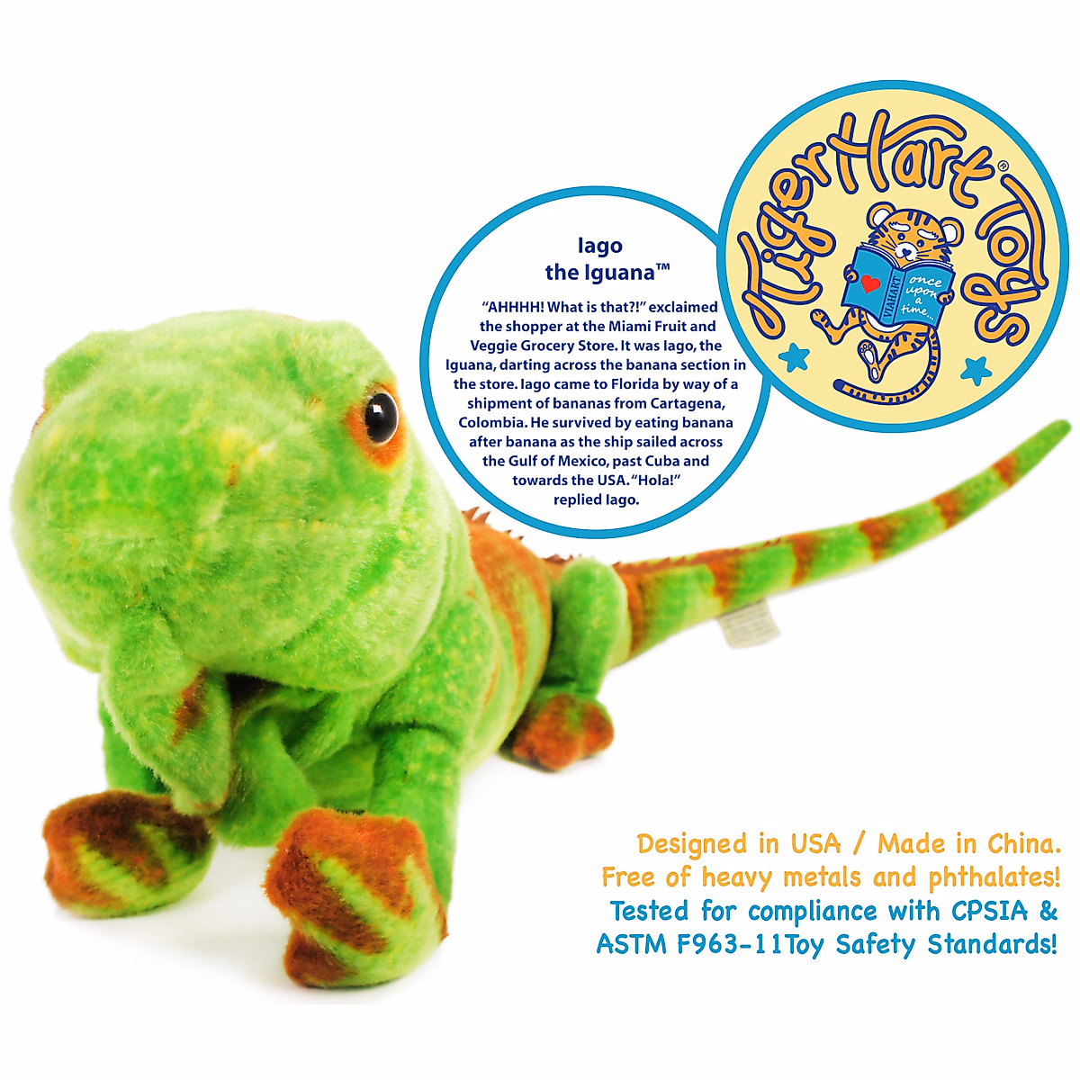 TigerHart Iago The Iguana - 29 Inch Stuffed Animal Plush