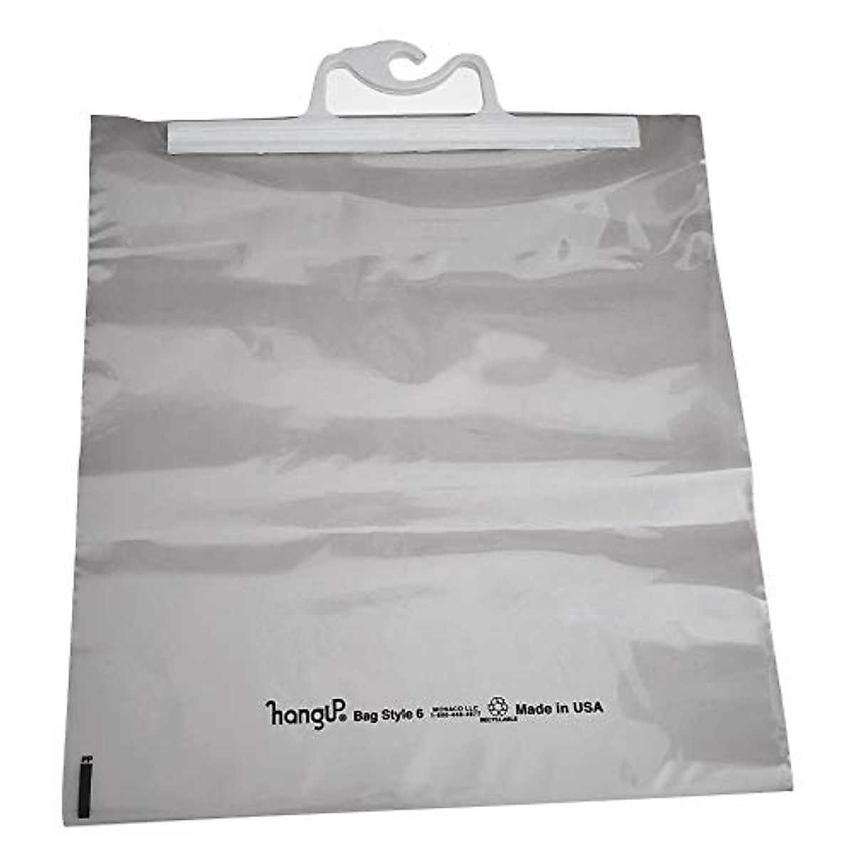 Monaco Original Hang Up Bags, 10-Pack of 12.5" x 14.5" Clear Plastic Hanging Storage Bags for Use in Pharmacy, Classroom, Library, and More