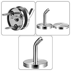 LingYe Stainless Steel Wall Mounted Coat Hook Heavy Duty Hooks Robe Hook Towel Clothes Hooks for Hanging Kitchen Bathroom Wall Door Cabinet 6 Pieces