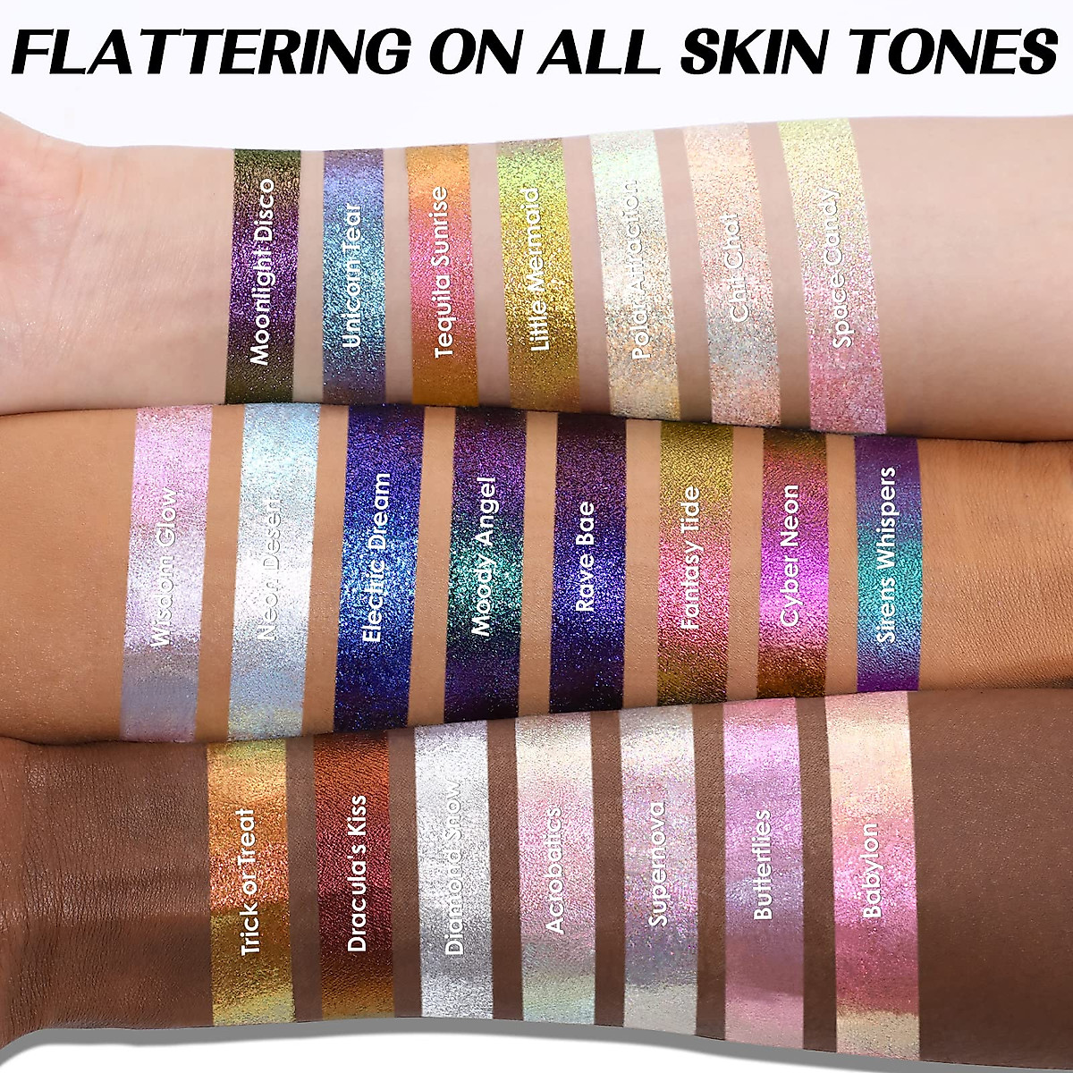 FOCALLURE Chameleon Cream Eyeshadow,Intense Color Shifting Creamy Eye Shadows,Highly Pigmented Metallic,Shimmer,Multi-Reflective Finishes,Unicorn Tear