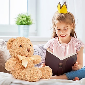 Tezituor Bulk Teddy Bears Stuffed Animal, Teddy Bears Bulk Stuffed Bear, Soft Teddy Bear Centerpiece Baby Shower, 7 Colors, 7 Packs, 10in