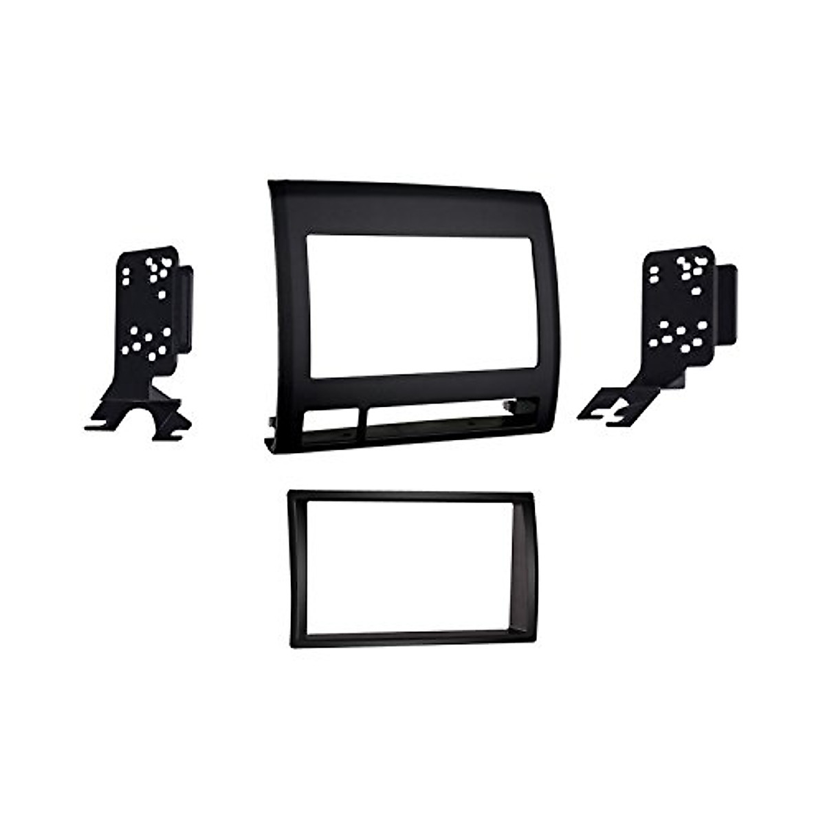 Metra 95-8214TB Double DIN Dash Kit for Toyota Tacoma 2005-2011 Vehicle (Black) & 70-1761 Radio Wiring Harness for Toyota 87-Up Power 4 Speaker