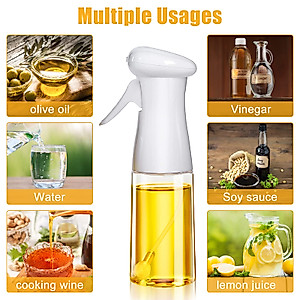 Olive Oil Sprayer for Cooking, 180ml Oil Spray Bottle Mister - Food Grade Oil Vinegar Spritzer Sprayer Dispenser Bottles Gadgets for Cooking, Kitchen, Air Fryer, Salad, Baking, Grilling, Frying (6 oz)