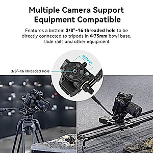 SmallRig Fluid Video Head with Quick Release Plate, Universal Bubble Level Tripod Fluid Head for Mirrorless, Video Cameras and DSLRs, Compatible with Gimbal Plate for DJI RS Series, DH-01-3985