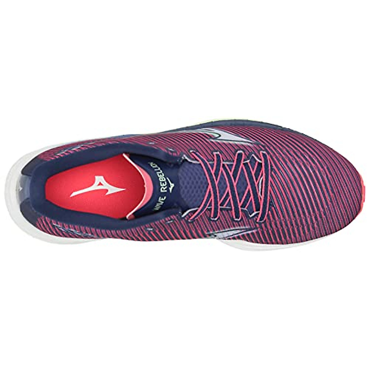 Mizuno Women's Wave Rebellion Running Shoe, Diva Pink-Indigo White, 8