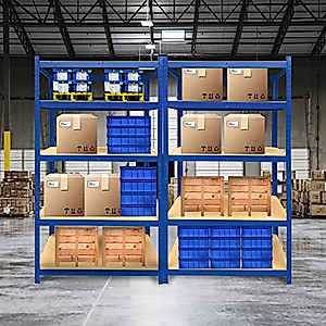Yunlai 5 Tier Shelving for Garages and Sheds with MDF Boards 1653lb Load Capacity Racking Storage Shelving Unit Plug-in System Shelving Units for Storage Garage Shelving Units (59"x27.6"x11.8")