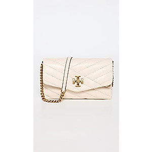 Tory Burch Women's Kira Chevron Chain Wallet, New Cream, Off White, One Size