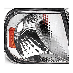 ZMAUTOPARTS Replacement Headlights with Corner Signal Lamps Chrome/Amber For 1997-2003 Ford F-150/1997-2002 Expedition
