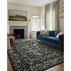 Loloi Rifle Paper Co. x Laurel Navy 9'-2" x 12'-2" Area Rug