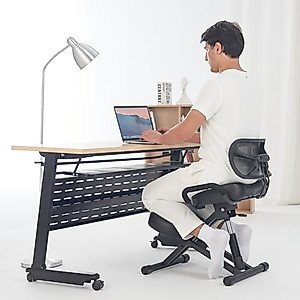 Master Massage Ergonomic Kneeling Chair with Back Support for Office -Posture Chair with Angled Seat and Backrest for Home and Office-Posture Correction Stool-Improve Your Posture