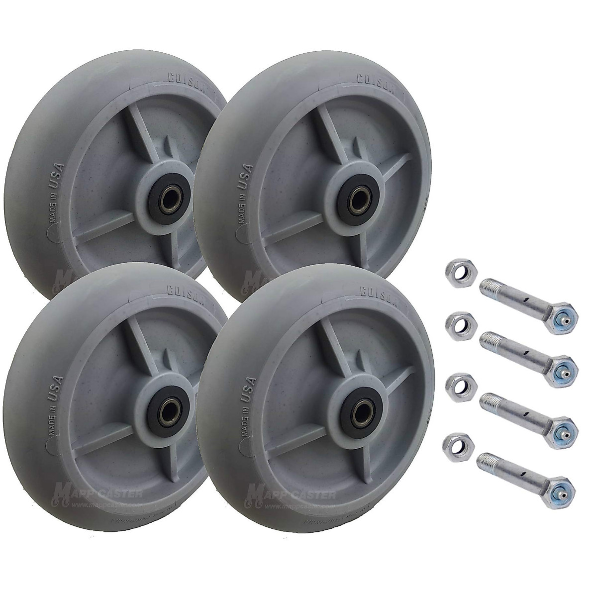 Drywall & Sheetrock Dolly Wheels with Axles Set of 4 - USA Made