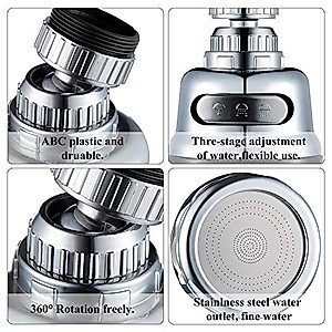 2 Pcs Movable Kitchen Tap Head Faucet Sprayer Water Spray 360 Degree Rotatable Kitchen Faucet Spray Universal Adapter Set Kitchen Sink Accessories Tools