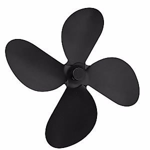 Stove Fan Blade Replacement, 4 Blade Fireplace Fan Heat Powered Stove Fan 4 Blade for Wood/Log Burner/Fireplace