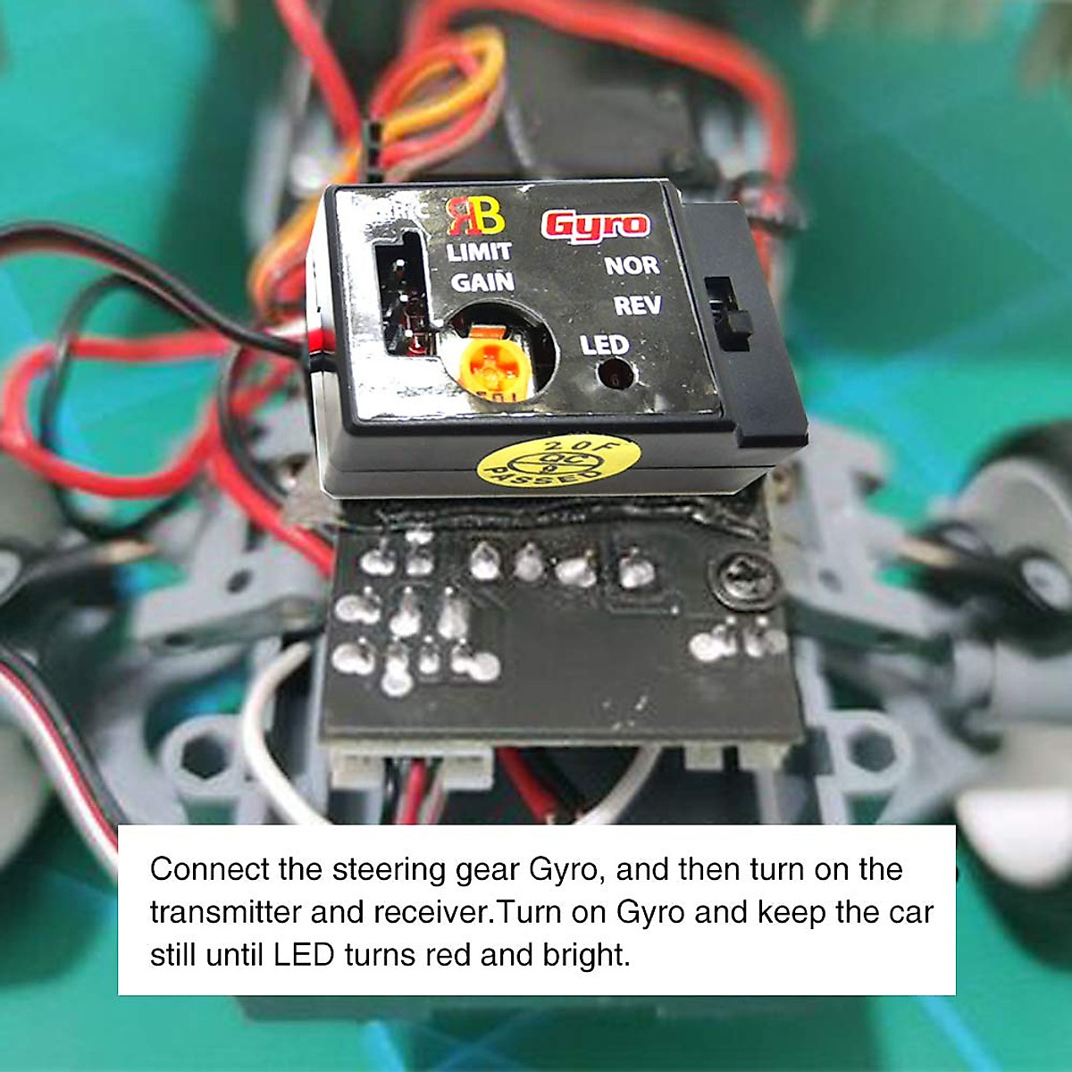 Mini Gyro Module for RC Cars Drift Drive, Automatic Stability Control Gyro | Sensitivity Adjustable, Easy to Operate, R484 Analog SMM System Mini RC Car Gyro Stabilizer 4-6V for WPL D12