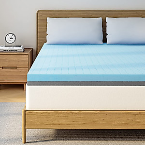 Maxzzz Twin Mattress Topper,3 Inch Ventilated Design Memory Foam Queen Mattress Topper,Cooling Gel Infused Swirl Foam Pad for Pressure Relief Back Pain, CertiPUR-US Certified