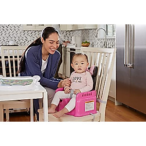 Disney Minnie Mouse Mealtime Baby Toddler Booster Seat with Adjustable Tray — Portable Booster Seat for Dining Table — Travel Essentials for Baby