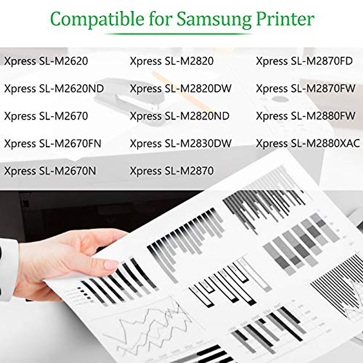greencycle 4 Pack Black Toner Cartridge Replacement Compatible for Samsung MLT-D115L D115L SL-M2820DW SL-M2870FW SL-M2880FW Xpress M2670 M2820 M2870 Laser Printer