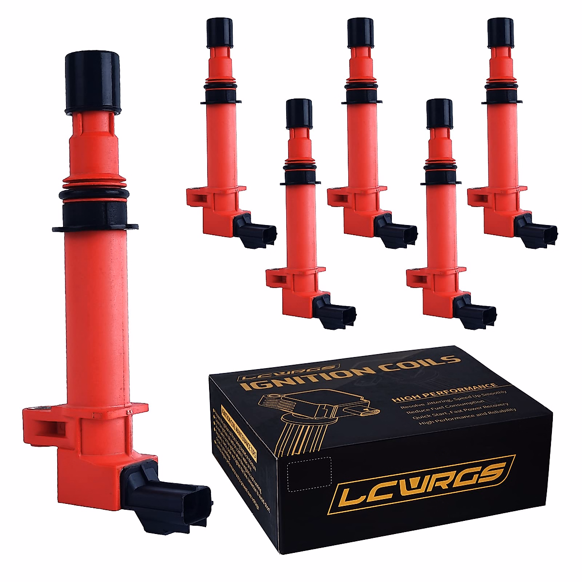 Ignition Coil Packs of 6 for 3.7 V6 2002 2003 2004 2005 2006 2007 2008 Dodge Ram 1500 Pickup Durango Dakota Nitro Jeep Grand Cherokee Commander Liberty Mitsubishi Raider 3.7L Replaces UF270