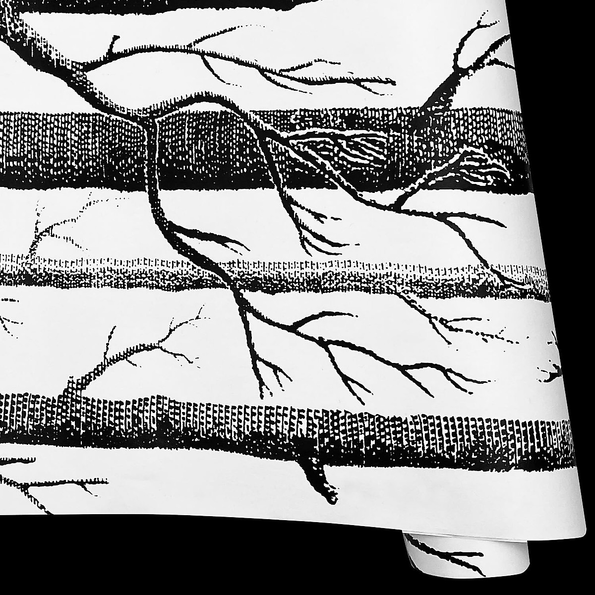 Yifely Black Tree Furniture Paper Peel & Stick PVC Shelf Drawer Liner Covering Old Dining Table Jewerly Boxes Xmas Gift 17.7 Inch by 9.8 Feet