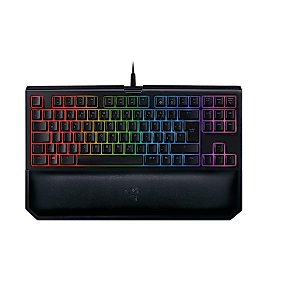 Razer BlackWidow TE Chroma v2 TKL Tenkeyless Mechanical Gaming Keyboard: Green Key Switches, Tactile & Clicky, Chroma RGB Lighting, Magnetic Wrist Rest, Programmable Macros, Classic Black