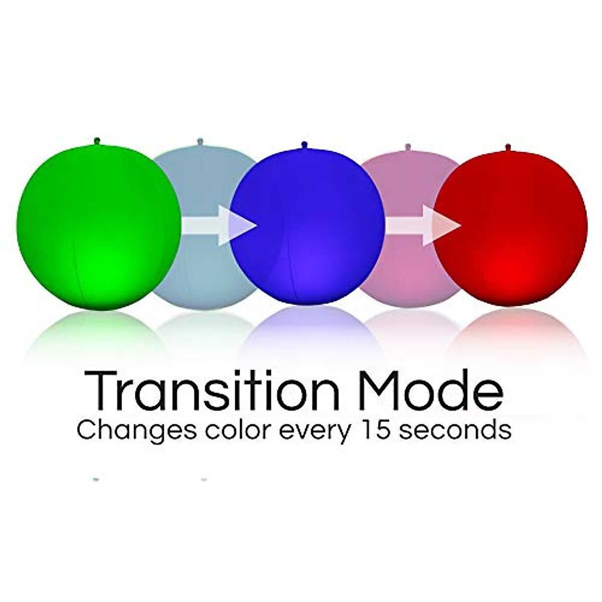 POP Design 2-PK 15" Floating Pool Lights, 4 Color Settings, Solar LED Balls, Inflatable, Waterproof, Floatable, Hangable, Night Mood Lights-Sphere Decorations-Pools-Backyard-Lawn-Parties-Events