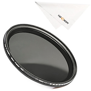 K&F Concept 43mm Slim Fader Variable ND2-ND400 Neutral Density Adjustable ND ND2 ND4 ND8 ND16 to ND400 Lens Filter Kit + Microfiber Cleaning Cloth for DSLR Cameras