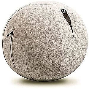 Vivora Luno - Sitting Ball Chair for Office and Home, Lightweight Self-Standing Ergonomic Posture Activating Exercise Ball Solution with Handle & Cover, Classroom & Yoga, Standard