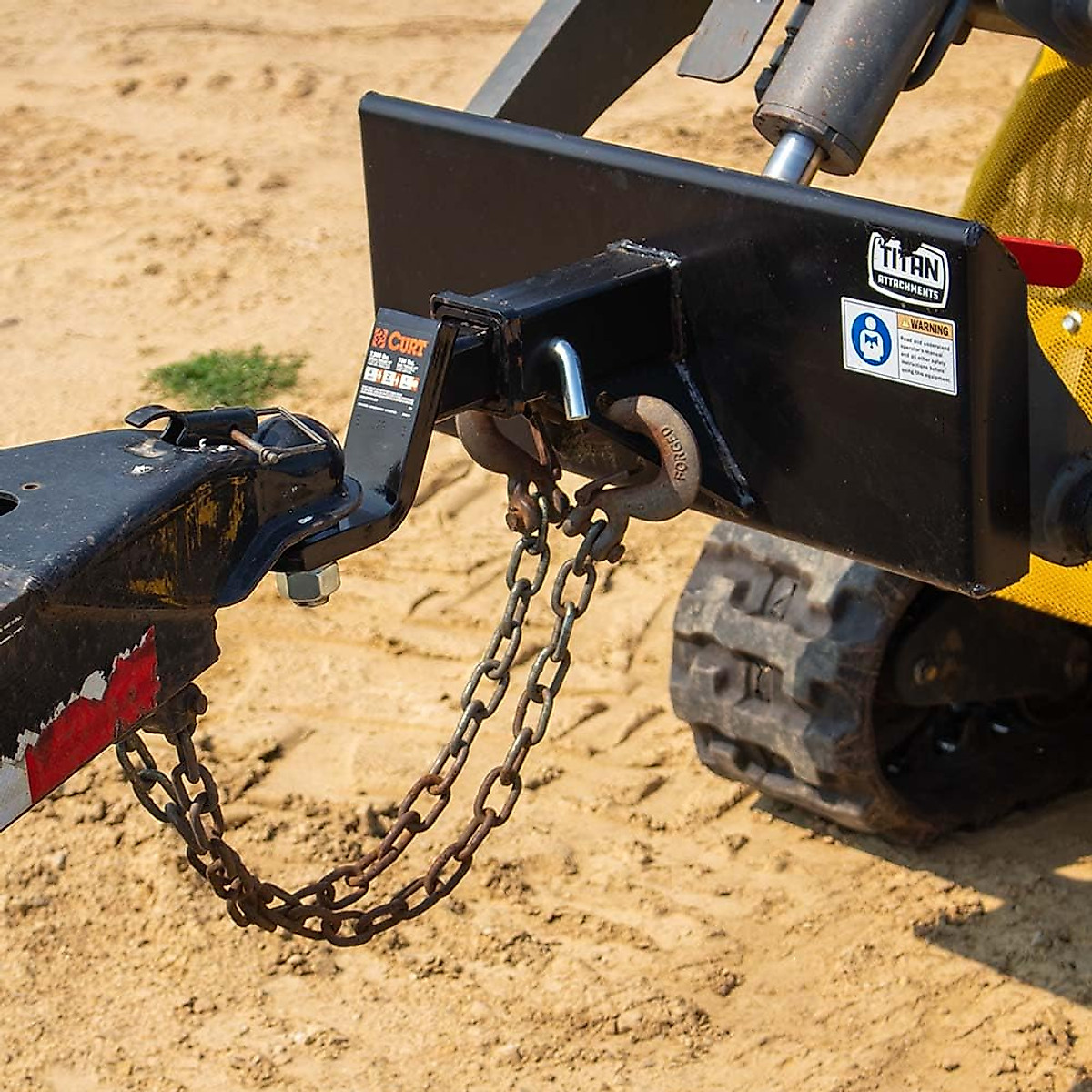 Titan Attachments Mini Skid Steer Receiver Hitch Mount Plate, 1/4" Thick Toro Dingo Quick Tach Mount Plate, 2" Receiver Hitch, Weld-On or Bolt Surface