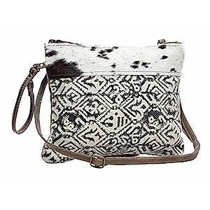 Myra Bag Dual Strap Cotton & Cowhide Bag S-1147
