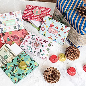 JOYIN 30PCS Christmas Gift Box Card Holders with Magic Sticker Christmas Gift Card Box Holders for Holiday Party, Cash Holder Gift Boxes, Christmas Candy Wrapping Paper, Holiday Gift Extra-Special