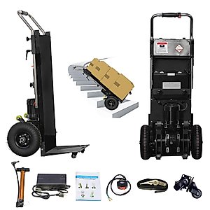CAMINI 880lbs Capacity Heavy Duty Stair Climber, 1200W Powered Motor Electric Stair Climbing Hand Trucks Dolly Cart for Moving, Electric Stair Climbing Dolly for House Logistics Warehouse(Black)