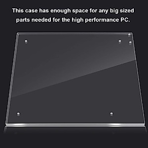 Acrylic Frame Open Transparent Fashion DIY Base Stand Suitable for ITX Motherboard,Overlock Computer Case Base Can accommodate high Performance PC
