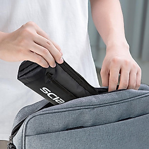 Scian Aneroid Sphygmomanometer and Dual Head Stethoscope Set with Blood Pressure Cuff 8.7”-16.5” in Carrying Bag for Doctos Nurses Senior Home Use (Black)