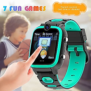 Ralehong Kids Smart Watch Boys, 5 6 7 8 9 Year Old Toys Gifts Boy HD Dual Camera 1080P Video SmartWatches with Pedometer Games Music 1.54' Touchscreen Electronic Learning & Education Toys