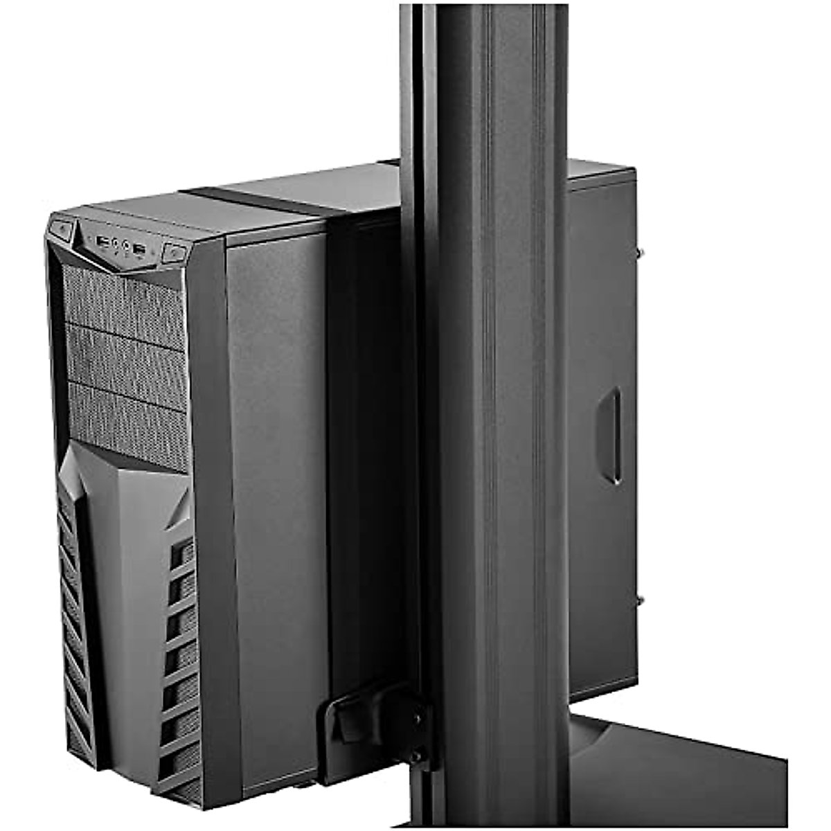 StarTech.com Mobile Workstation Cart with Monitor Mount, CPU/PC Holder, Keyboard Tray - Ergonomic Height Adjustable Desktop Cart - Rolling Mobile Standing Workstation on Wheels (WKSTNCART)