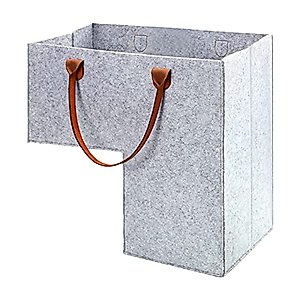 TPALPKT Felt Sundries Storage Bucket Step Platform Stairwell Basket Storage Sundries Storage Basket Felt Storage Box Cloth Bedroom