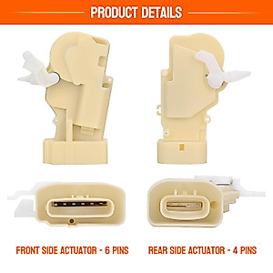 Yikesai 4 Pcs Power Door Lock Actuator, Rear Front Right & Left Side - Compatible with 1998-2005 Lexus RX300 GS300 GS400 GS430, Toyota Prius - Replaces 69120-30010 69110-30010