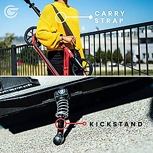 CITYGLIDE C200 Kick Scooter for Adults, Teens - Foldable, Lightweight, Adujustable - Carries Heavy Adults 220LB Max Load (Teal)