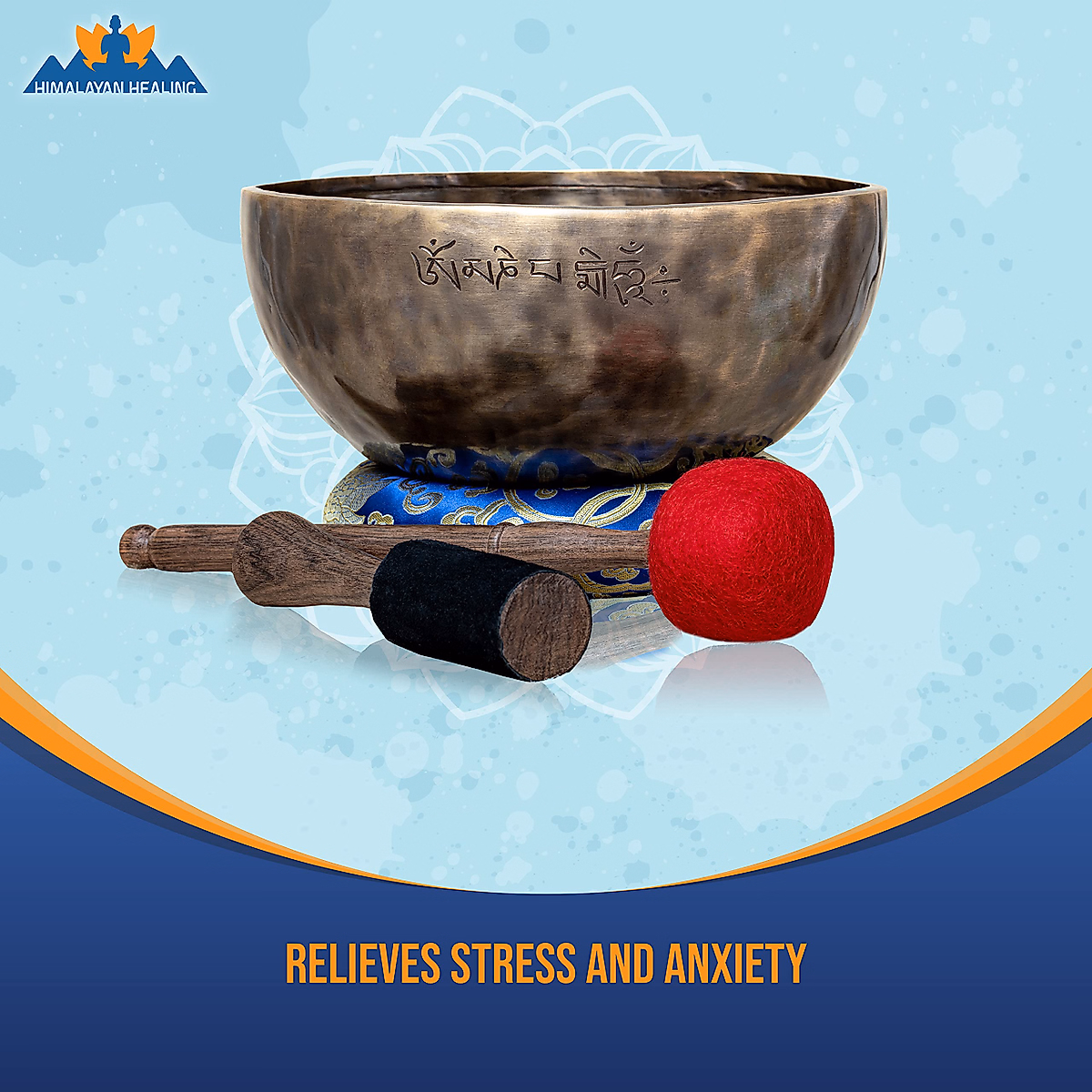 Large Master healing Tibetan Singing bowls set 9" for Yoga Meditation and sound healing.