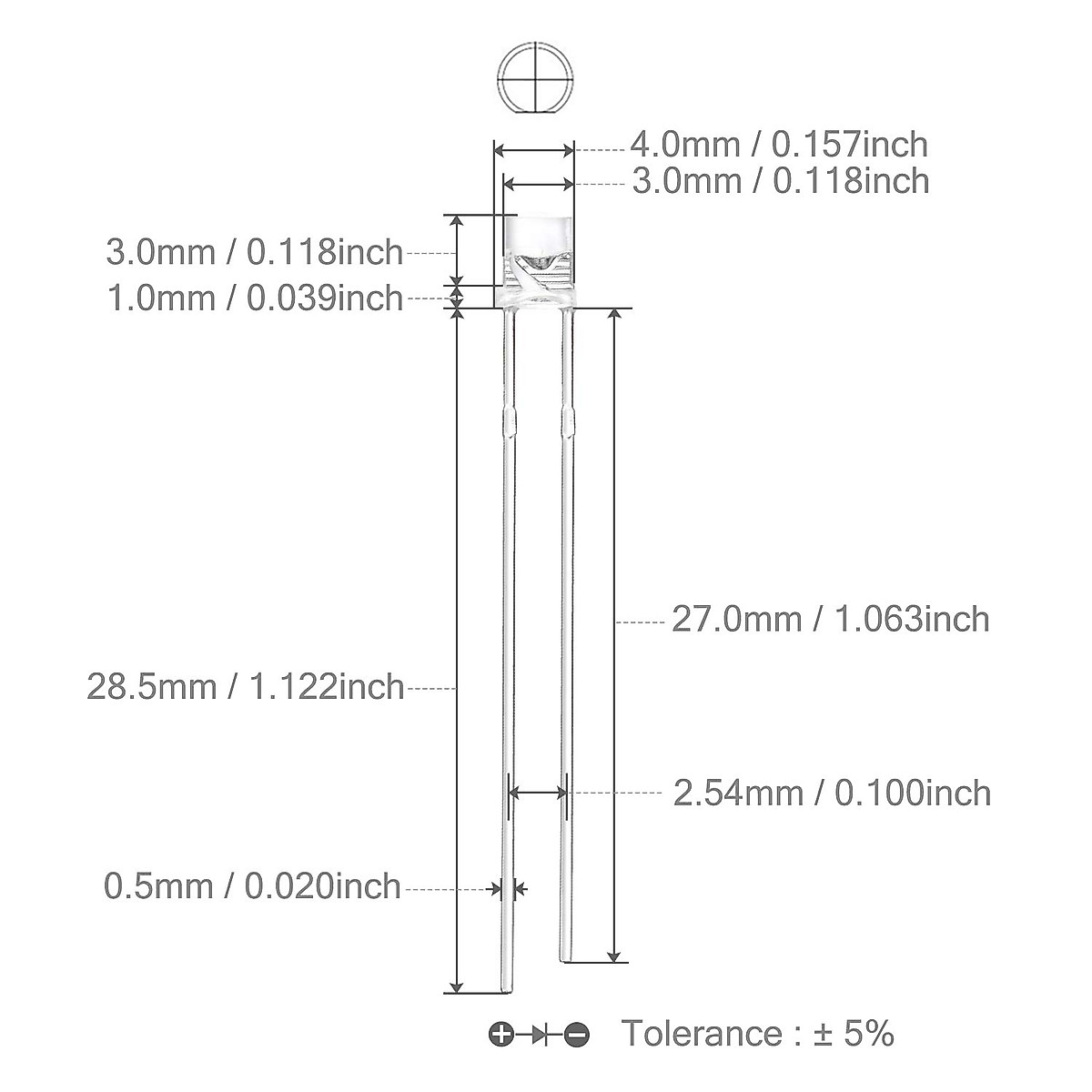 CHANZON 100 pcs 3mm Yellow LED Diode Lights (Clear Flat Transparent DC 2V 20mA) Bright Lighting Bulb Lamps Electronics Components Indicator Light Emitting Diodes