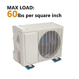 Air Jade 4 Pack Rubber Anti-Vibration Pads, 4 x 4 x 7/8 inches Heavy Duty EVA Vibration Isolation Pads Mats for HVAC, Washers, Compressors, Treadmills, Air Conditioner