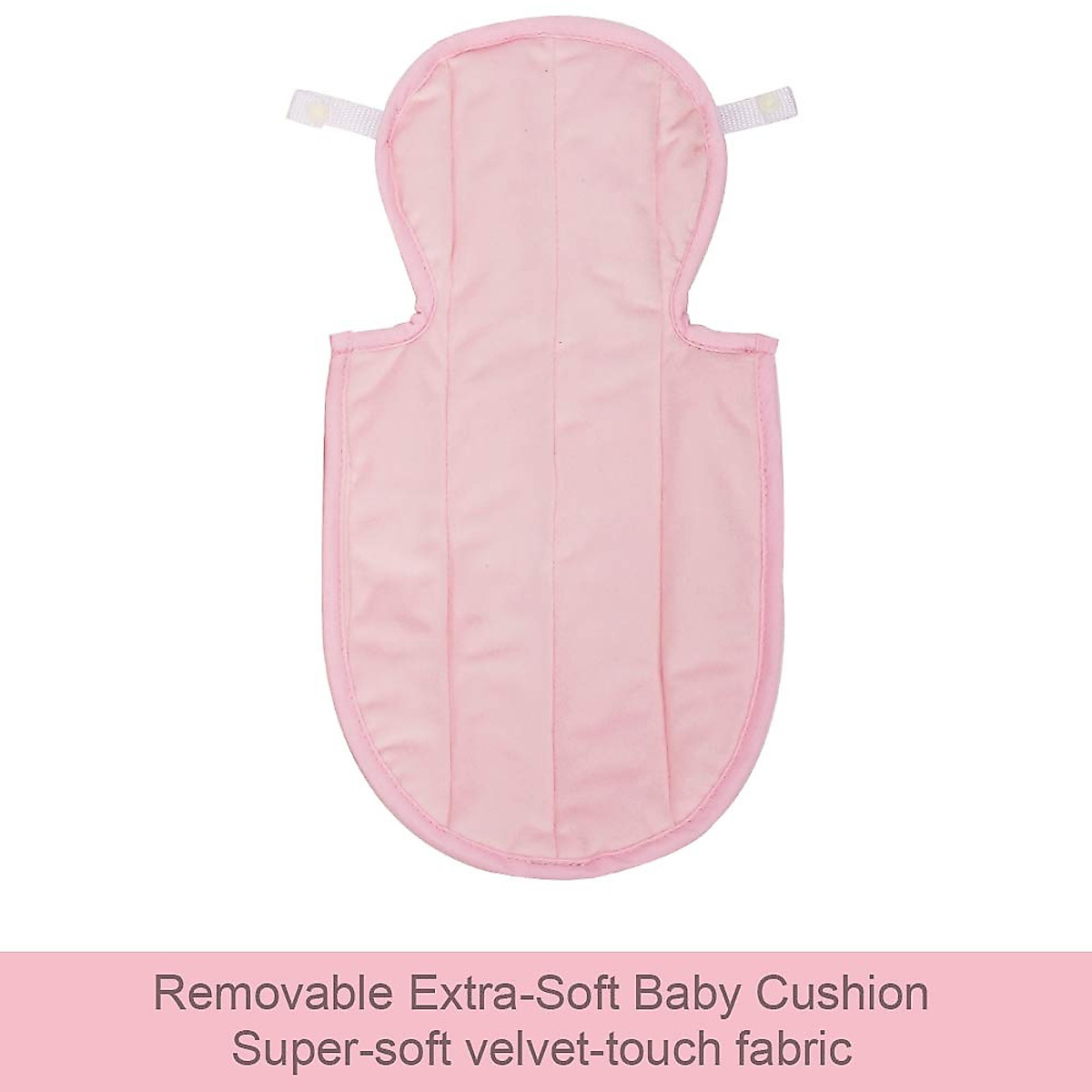 COOLBEBE New 2-in-1 Head & Body Supports for Baby Newborn Infants - Extra Soft Stroller Cushion Pads Car Seat Insert, Prefect for All Seasons, Pink