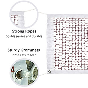 Glodwheat Badminton Net Sports Outdoor Indoor Fitness Badminton Pickleball Replacement Net for Backyard Beach Garden (20 FT x 2.5 FT)