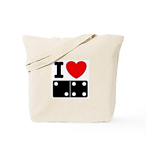 CafePress I Love Dominoes Tote Bag Canvas Tote Shopping Bag