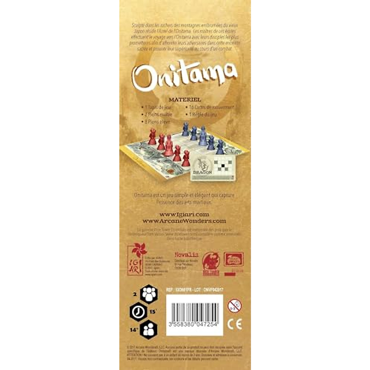 Onitama Board Game, 2 players