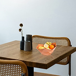 BESTonZON Modern Fruit Basket, European Fruit Bowl, Irregular Fruit Salad Plate Vegetable Snacks Serving Tray Candy Dessert Display Dish for Counters, Kitchen, Countertop, Home Decor, Orange