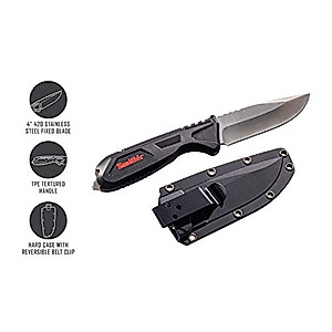Smith's 51243 EdgeWork-Site Fixed Blade Knife, Black