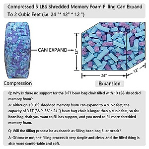 SARVODAYA 10 LBS Shredded Memory Foam Fill, Comfortable and Soft Bean Bag Stuffing Without Gel, Fluffy Bean Bag Filler for Beanbag, Dog Bed, Various Pillows, Couch Cushion, Stuffed Animal