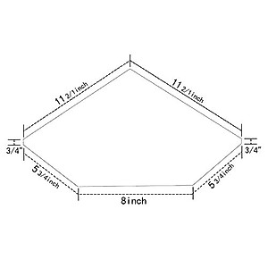 RANK Floating Corner Shelves Wall Mounted Display Organizer Storage Shelf Set of 2 for Bathroom, Bedroom, Living Room, Kitchen, Office and More (White)